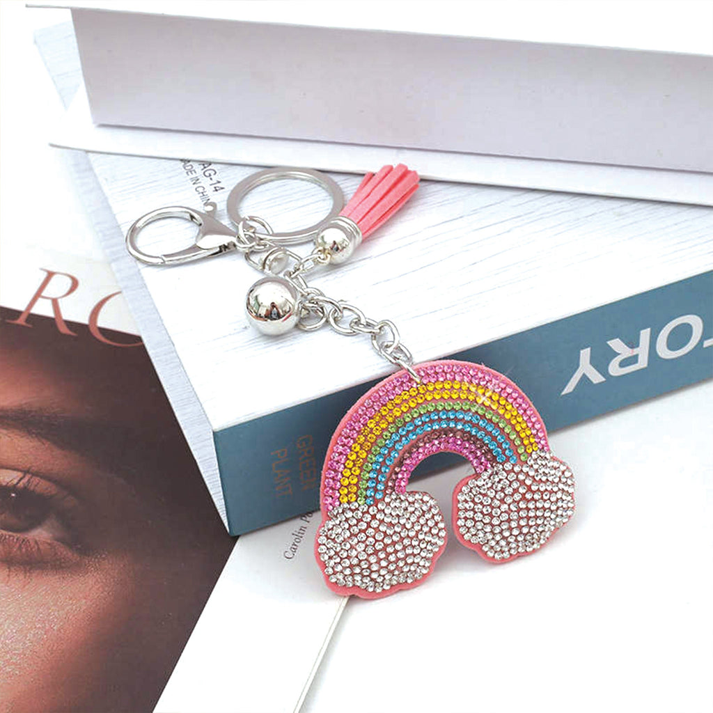 Radiant Rainbow Pink Crystal Sparkle Keycharm Keychain – NevaNude