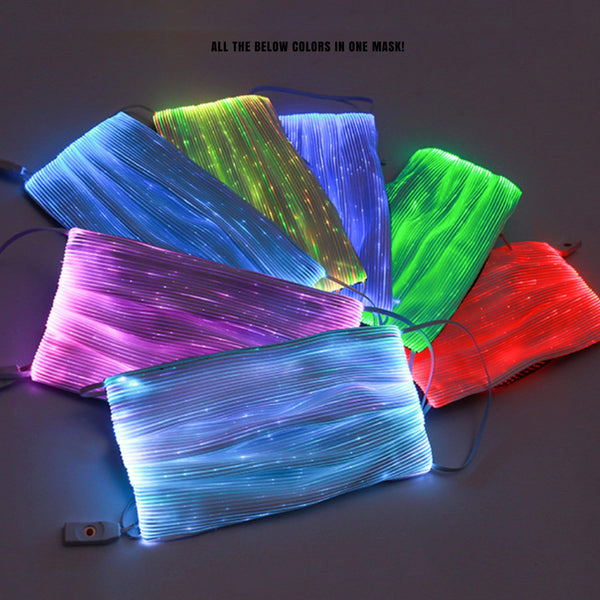 Black LED Color Changing Face Mask With PM Filter & Adjustable Ear Loo ...