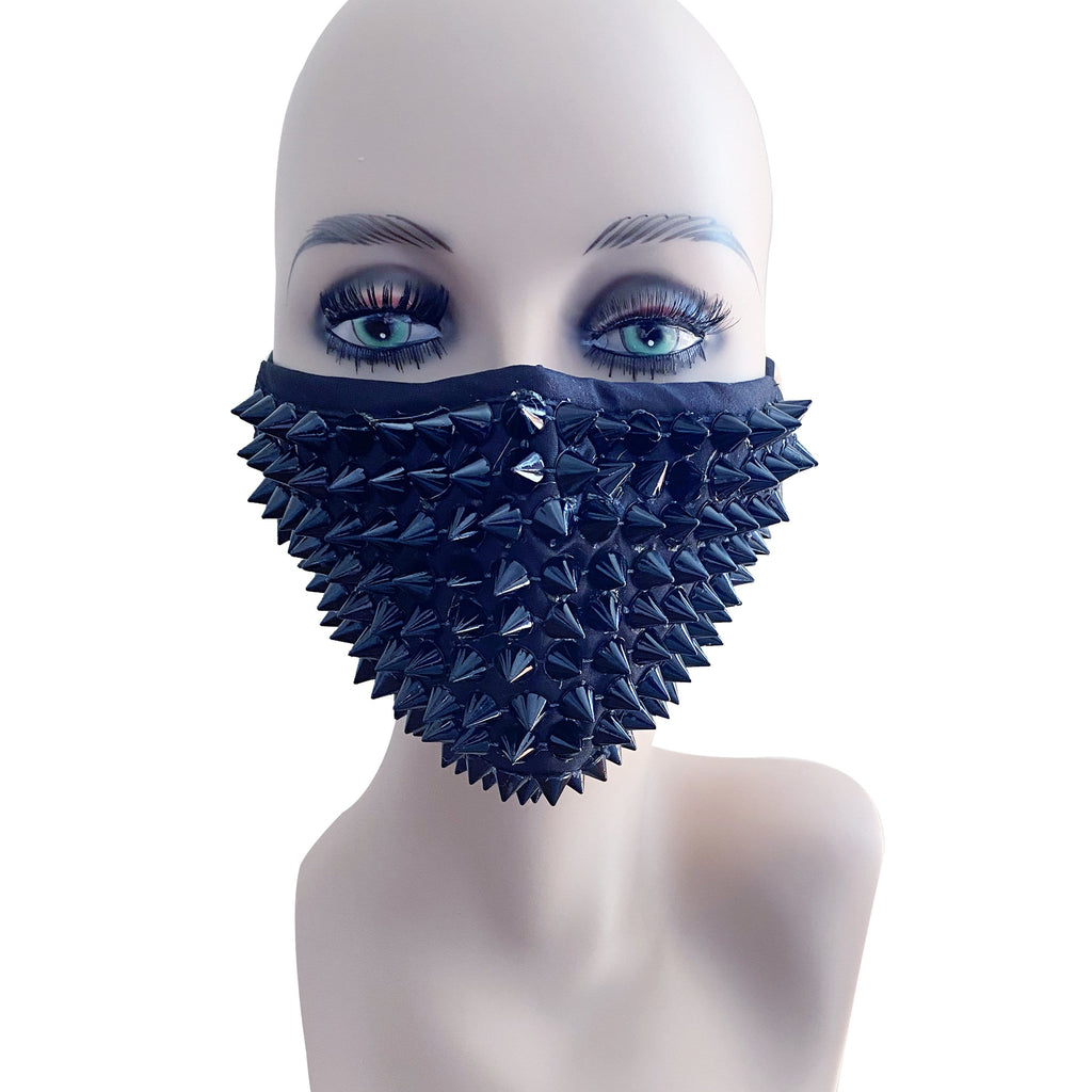 Wrath Black Stud Face Masks With Filter Pocket Pastie and Pantie Linge ...